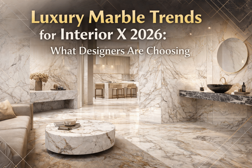 Luxury Marble Trends for Interior X 2026: What Designers